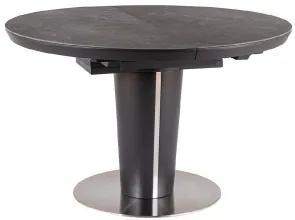 Casarredo Jídelní stůl rozkládací 120 ORBIT ceramic šedý mramor/antracit mat