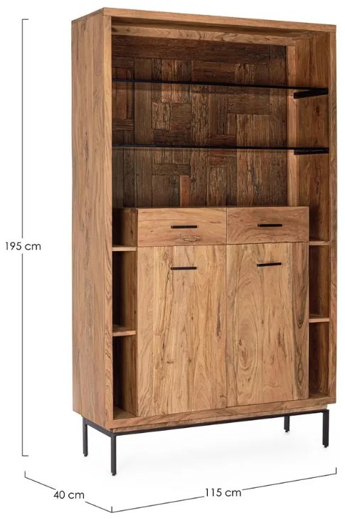 BIZZOTTO Dřevěný kabinet MANGAL 195x115 cm 0747420