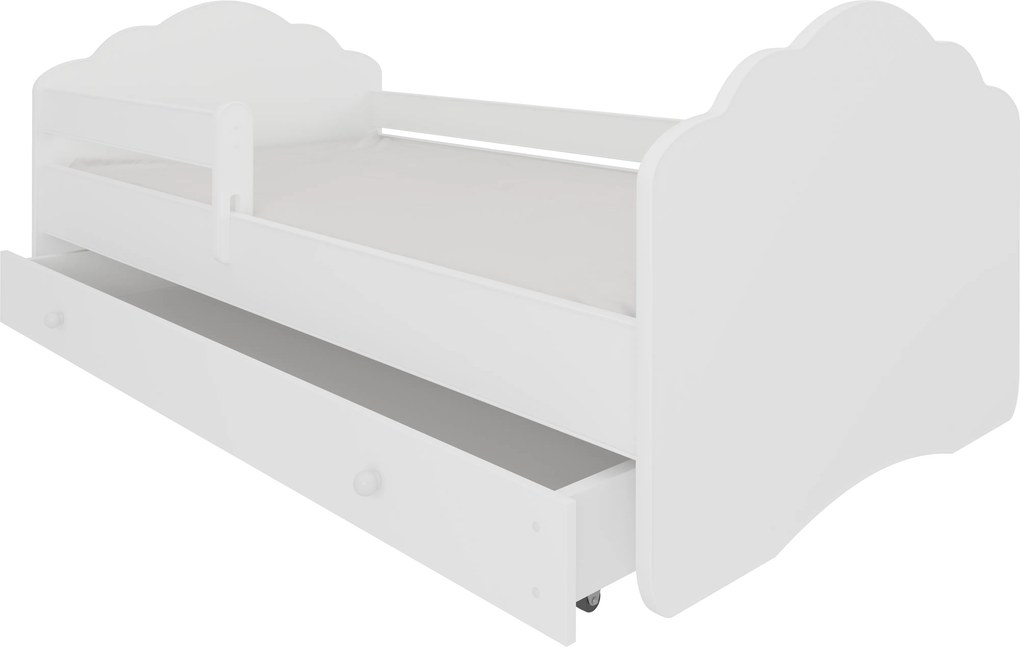 ADRK Furniture Postel s matrací, zábranou a šuplíkem CASIMO 160x80 CH-Cas-Barri-W-160-E100