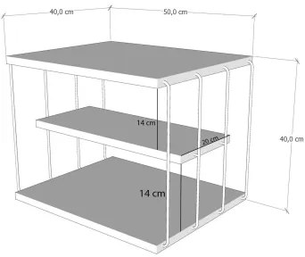 Odkládací stolek LIFON 40x50 cm antracit