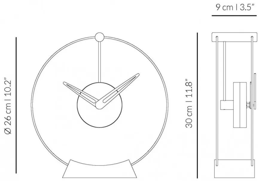 Designové stolní hodiny Nomon Aire G small 30cm