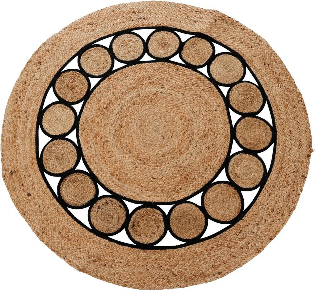 Koberec Jute, (fi) 120 cm, hnědá/černá
