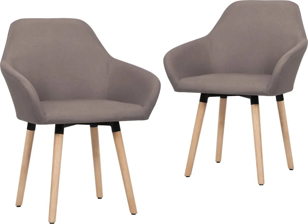 Jídelní židle 2 ks taupe textil 283468