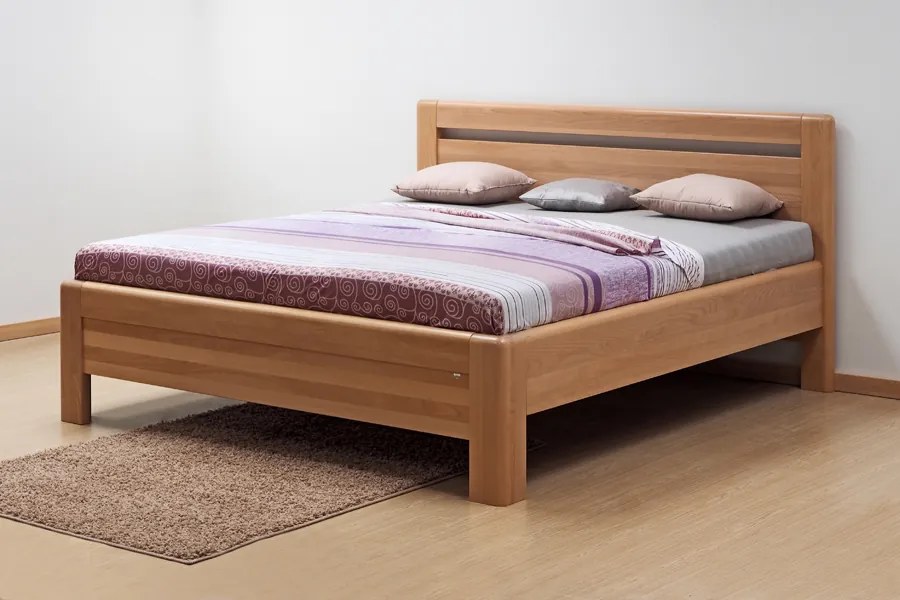 BMB Adriana Klasik postel - buk Moření: Bělená, Provedení: Buk průběžný, Rozměr: 180 x 200 cm