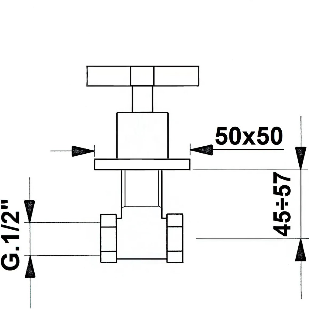 Sapho Trax sprchový podomítkový ventil studená voda chrom 605C
