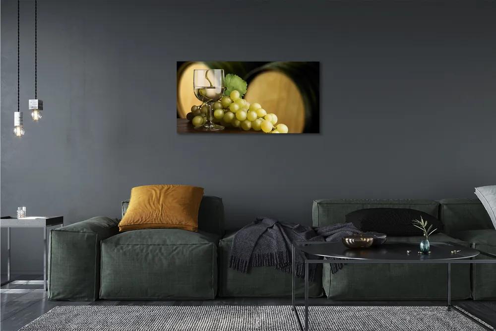 Obrazy na plátně Sklenice hroznového sudu 100x50 cm