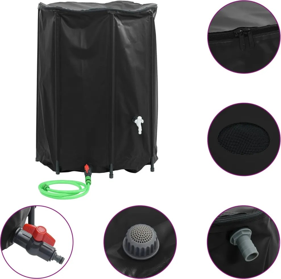 Nádrž na vodu s kohoutkem skládací 1 350 l PVC 156007