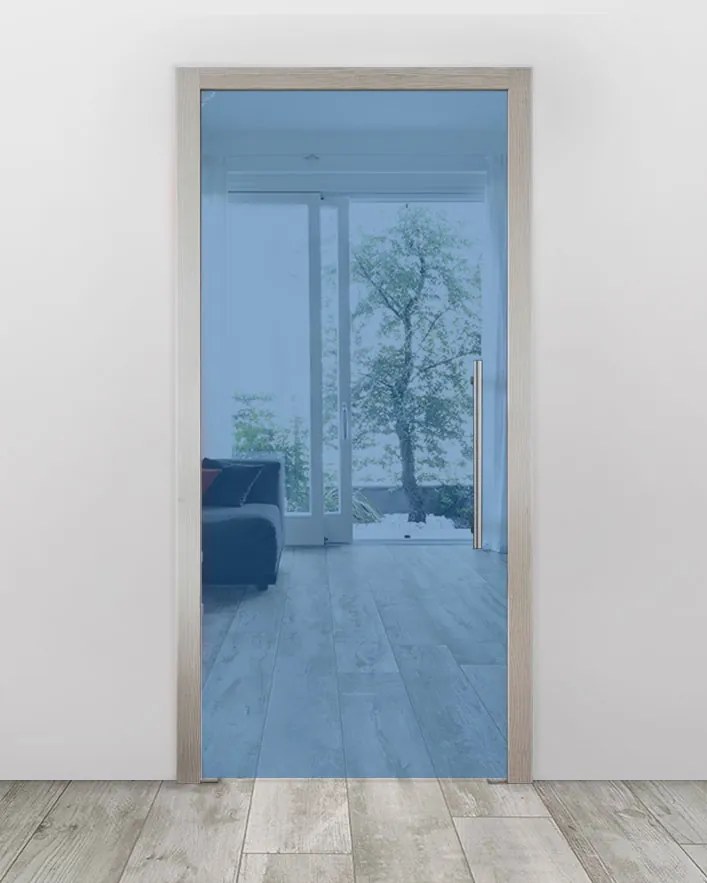 Celoskleněné dveře do pouzdra - Planibel modrá Průchozí šířka (cm): 100, Průchozí výška (cm): 210