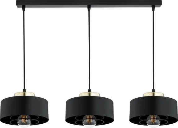 Brilagi - Lustr na lanku SPRING 3xE27/60W/230V černá/zlatá