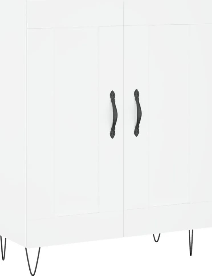 vidaXL Skříň highboard 69,5 x 34 x 180 cm kompozitní dřevo [3198079] Barva: Černá