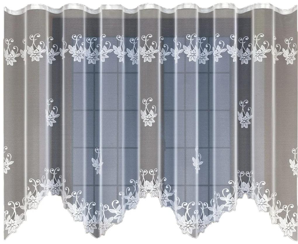 Dekorační žakárová záclona s řasící páskou ERIKA 160 bílá 400x160 cm MyBestHome