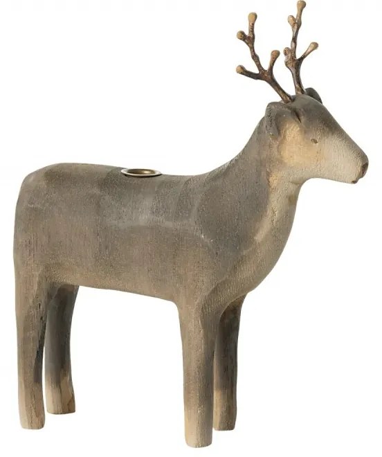 Vánoční dřevěný svícen Reindeer Medium Maileg