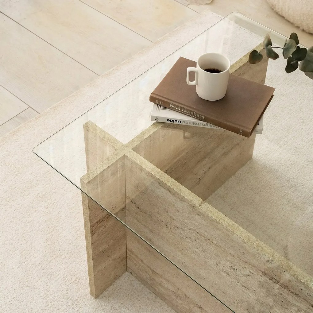 Konferenční stolek New Escape Travertine
