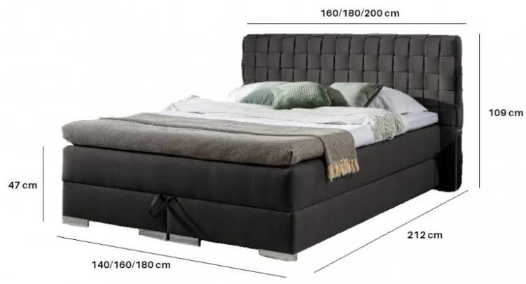 Stylová čalouněná postel ANKARA 200x200 cm Charles 4