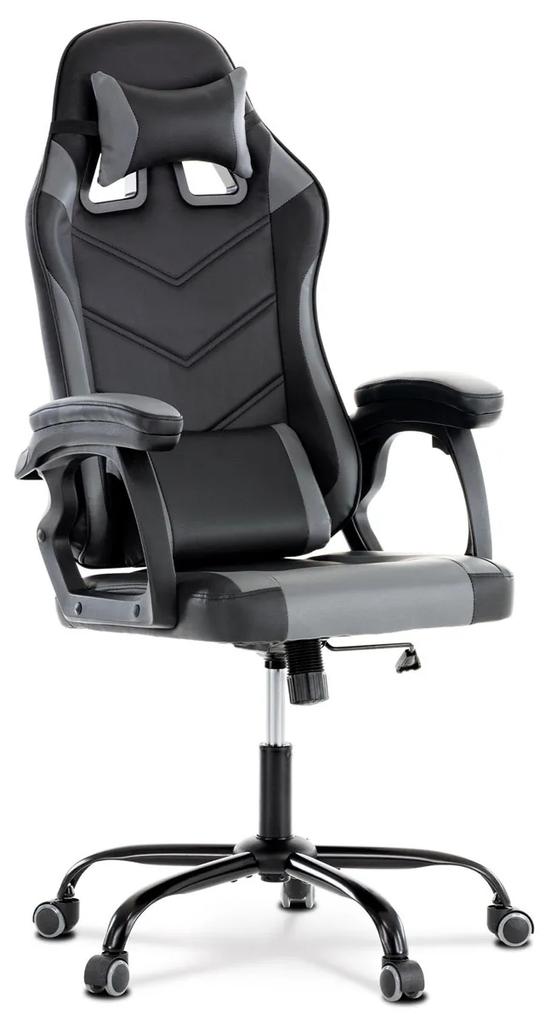 Kancelářská židle Kayce (černá + šedá ekokůže). 1041439