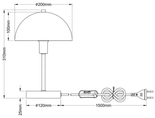 Globo 24009S - Stolní lampa ATOMA 1xE14/40W/230V