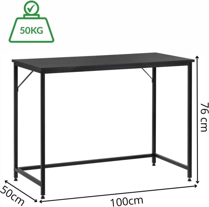 Psací stůl 100x50x76 cm SPRINGOS HF0043 černý