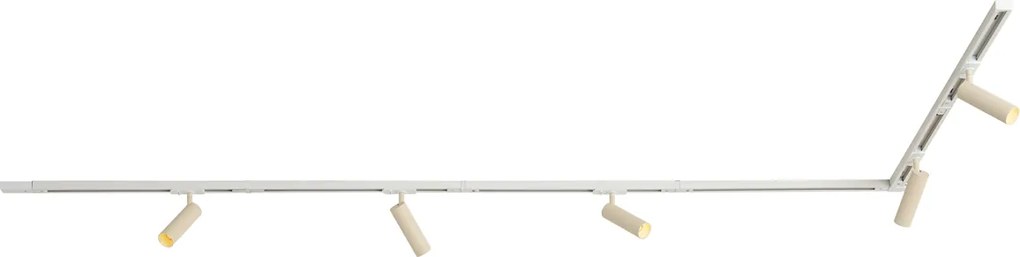 Moderní kolejnicový systém s 5 bodovými světly bílý s béžovou 1-fázový GU10 35mm - Iconic Jeana Luxe