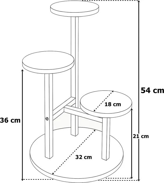 Stojan na květiny MIGUEL RUSTIC dub