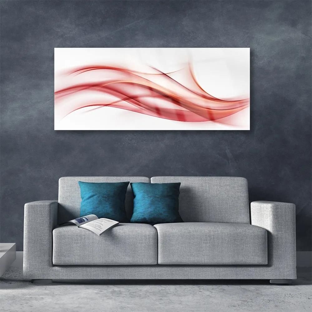 Plexisklo-obraz Červená Abstrakce Umění 125x50 cm