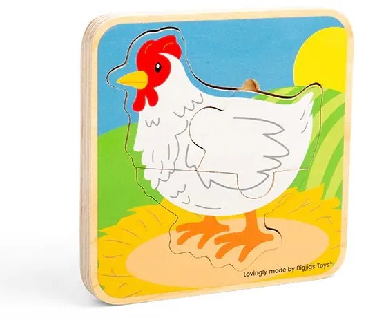 Bigjigs Toys Puzzle Životní cyklus slepice