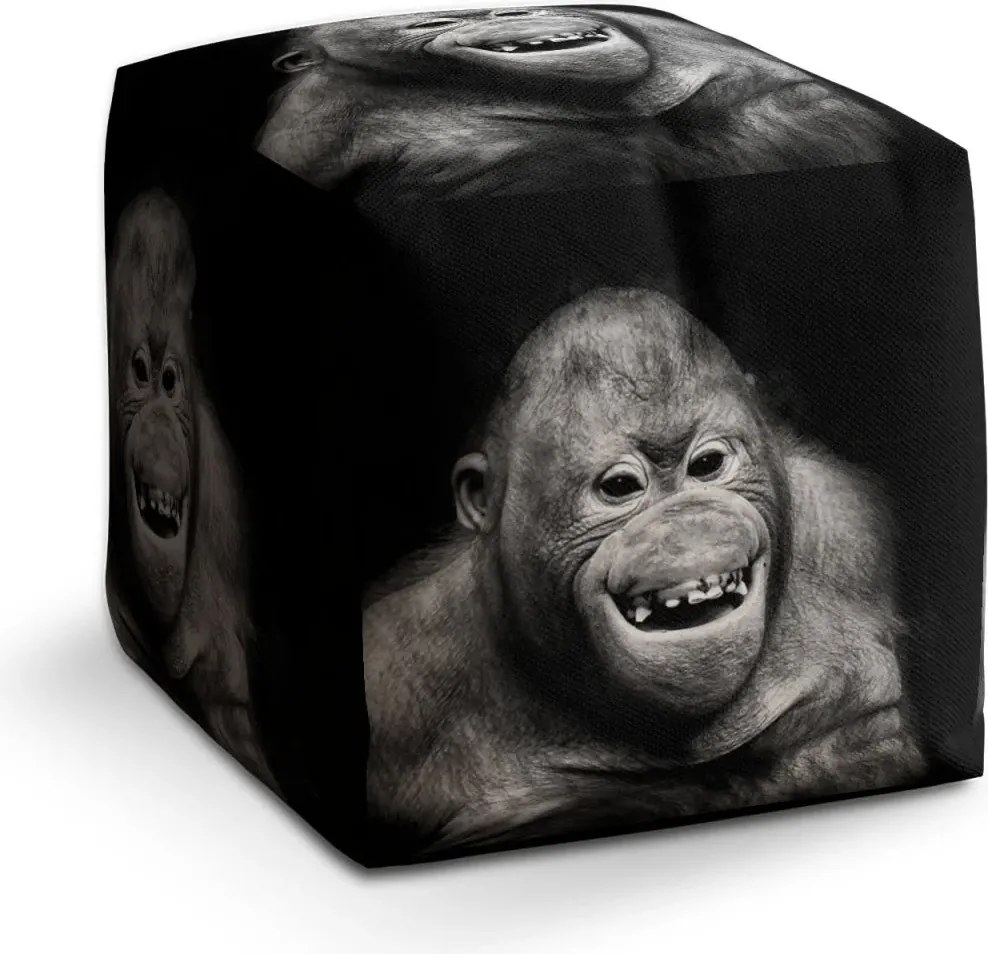 Sablio Taburet Cube Orangutan - 50x50x50 cm