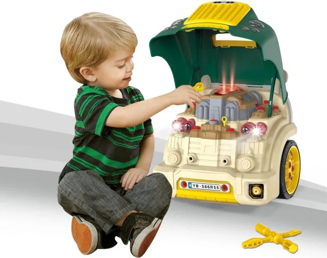 Auto s motorem N-GINE zelené