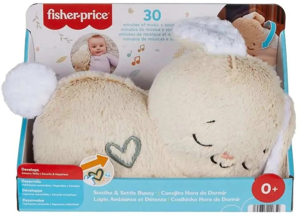 Usínáček fisher-price králíček se zklidňující hudbou