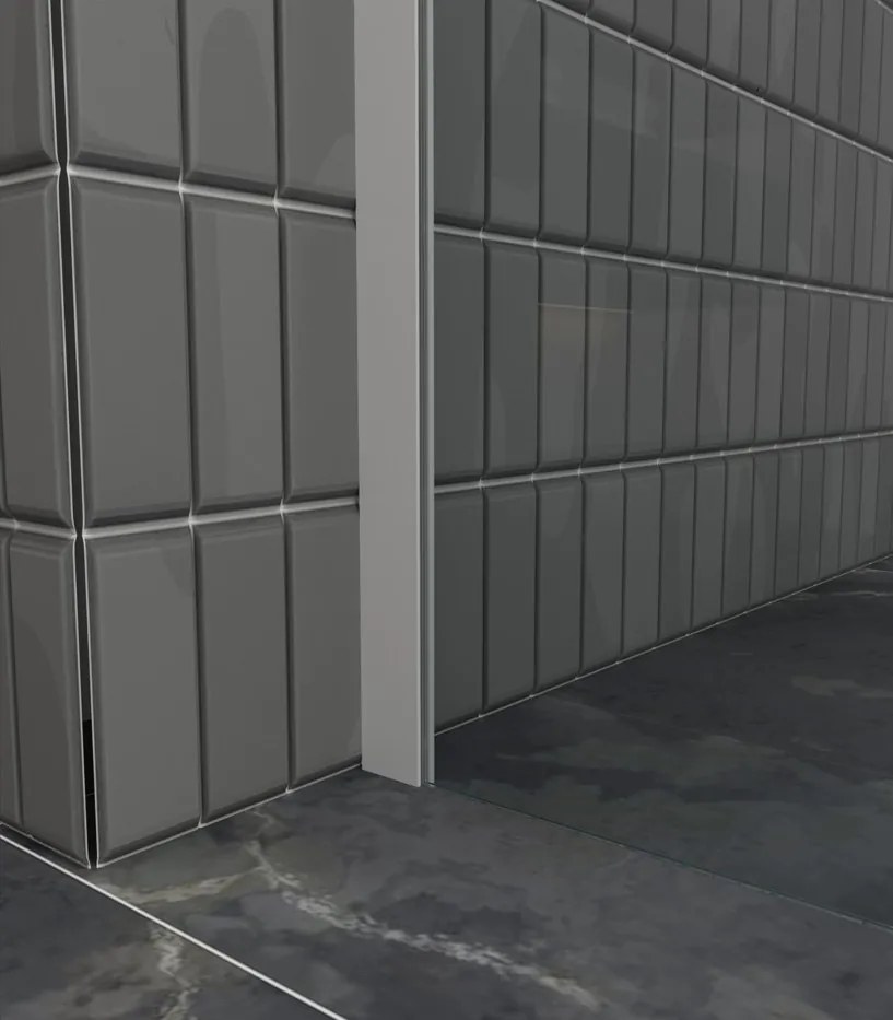 Erga Paris, sprchová zástěna Walk-In 30x200 cm, 8mm šedé sklo, bílý matný profil, ERG-V02-PARIS-030x200-GR-WH