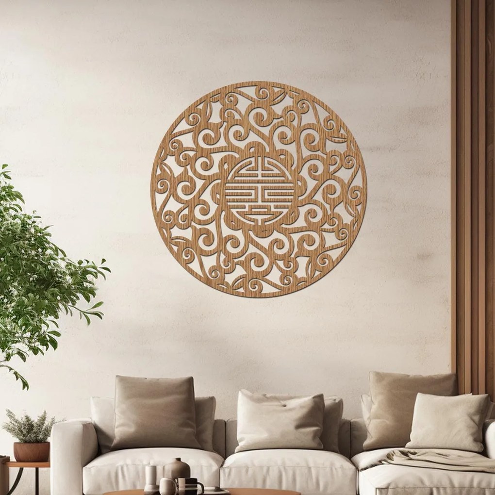 dřevo života Dřevěná mandala PROSPERITY Zvolte barvu dekoru: Wenge, Zvolte rozměr Ø (cm): 40