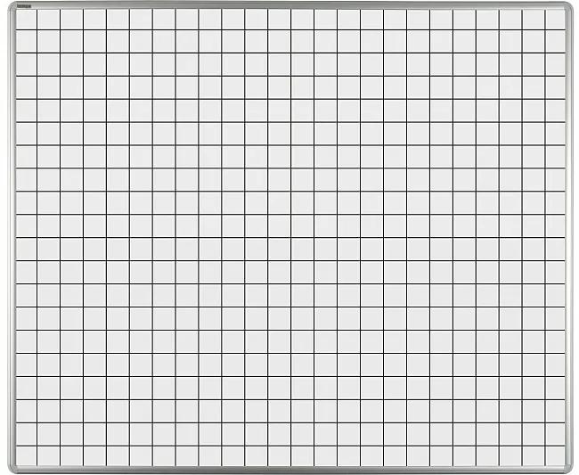Magnetická tabule s odkládací poličkou MANAŽER L 120 x 100 cm (potisk) - čtverce 100 mm (101201001105)