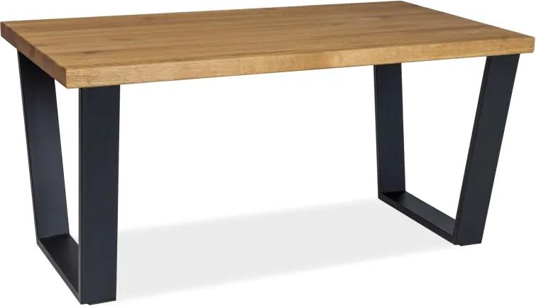 Konferenční stolek 110X60, černý/přírodní dub, VALENTINO B