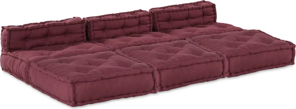 Modulová pohovka Textil Bordó 210 x 140 x 56 cm 3315073