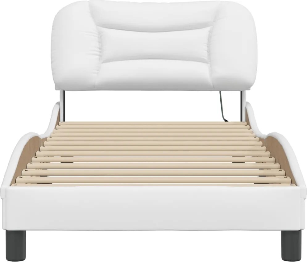 Rám postele s LED bez matrace Hvar bílý 80 x 200 cm 3213893