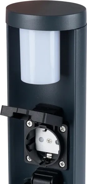 BRILAGI - Venkovní lampa se 2 zásuvkami SCHUKO PILLAR 1xG9/11W/230V IP44 antrac