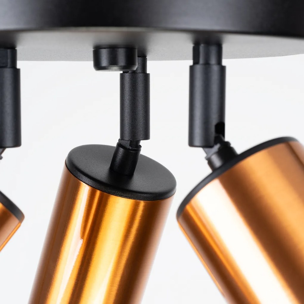 Sollux Lighting Měděné svítidlo WINX 3P černé/měděná