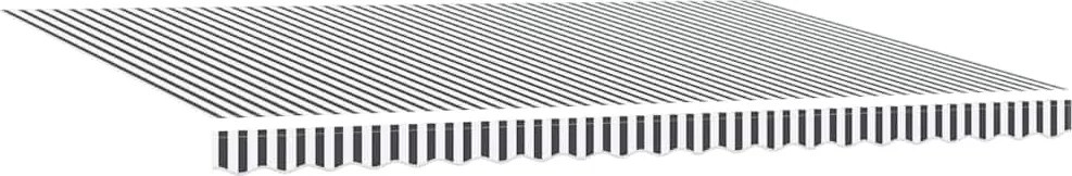 Ručně zatahovací markýza s LED antracitová a bílá 500 x 300 cm 3215788