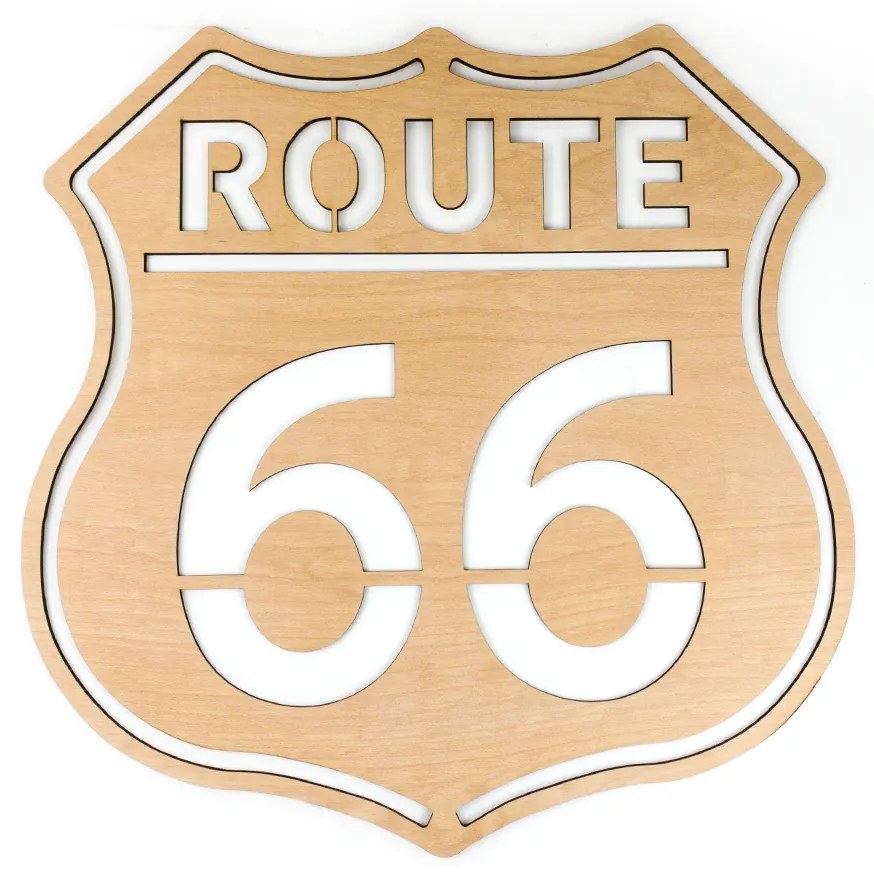 Živá Zeď Dřevěná nástěnná dekorace Route 66