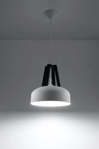Závěsné svítidlo Sollux SL.0387 E27 60W bílá/černá