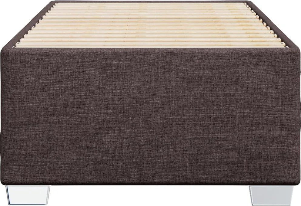 Rám postele bez matrace tmavě hnědá 100 x 200 cm textil 3284453
