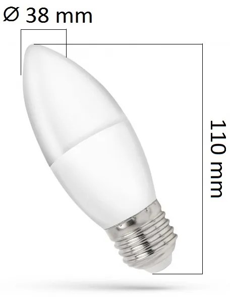 LED žárovka E27 1W 90lm teplá, ekvivalent  10W