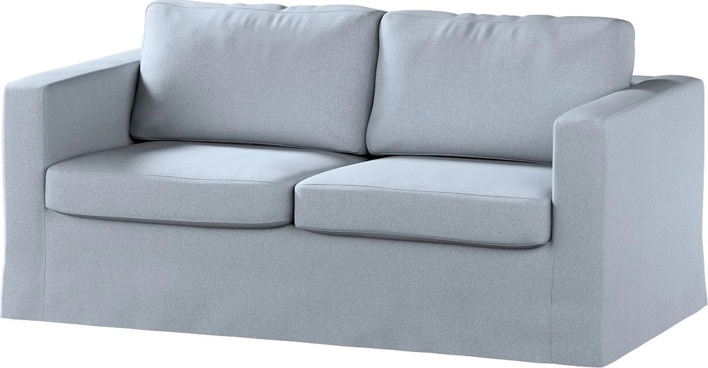 Potah na pohovku IKEA  Karlstad 2-místná , nerozkládací, dlouhý barva modrá látka pletený vzor