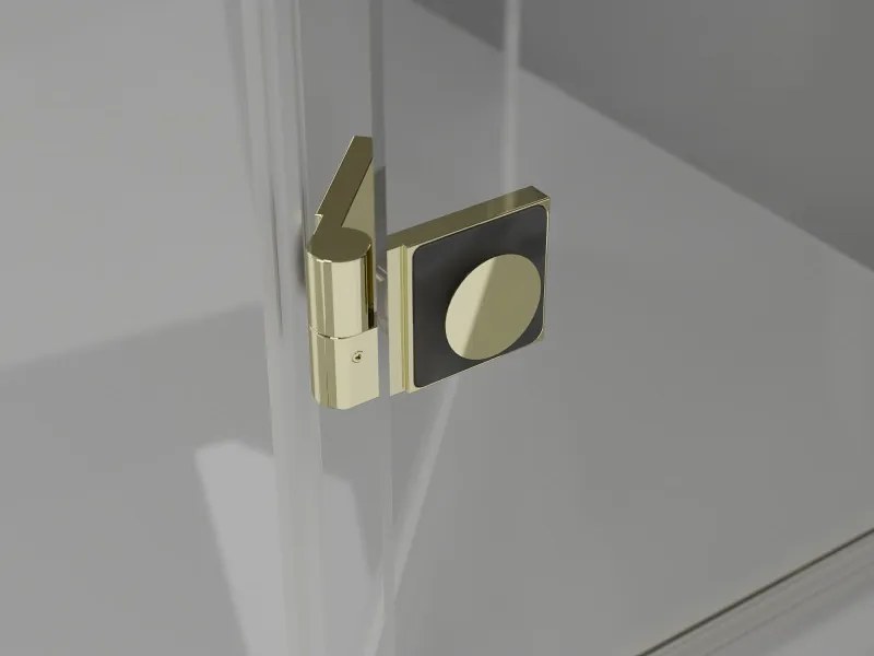 Mexen Lunar, pravé otočné sprchové dveře 160 cm, čiré sklo, zlatý profil, 834S-160-050-50-00-P