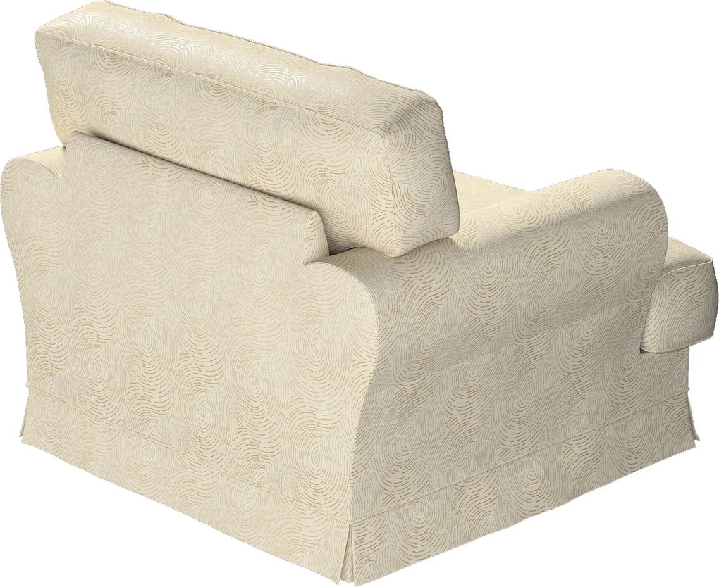 Potah na křeslo IKEA Ekeskog barva béžová látka lesklé, pletený vzor, vzorované