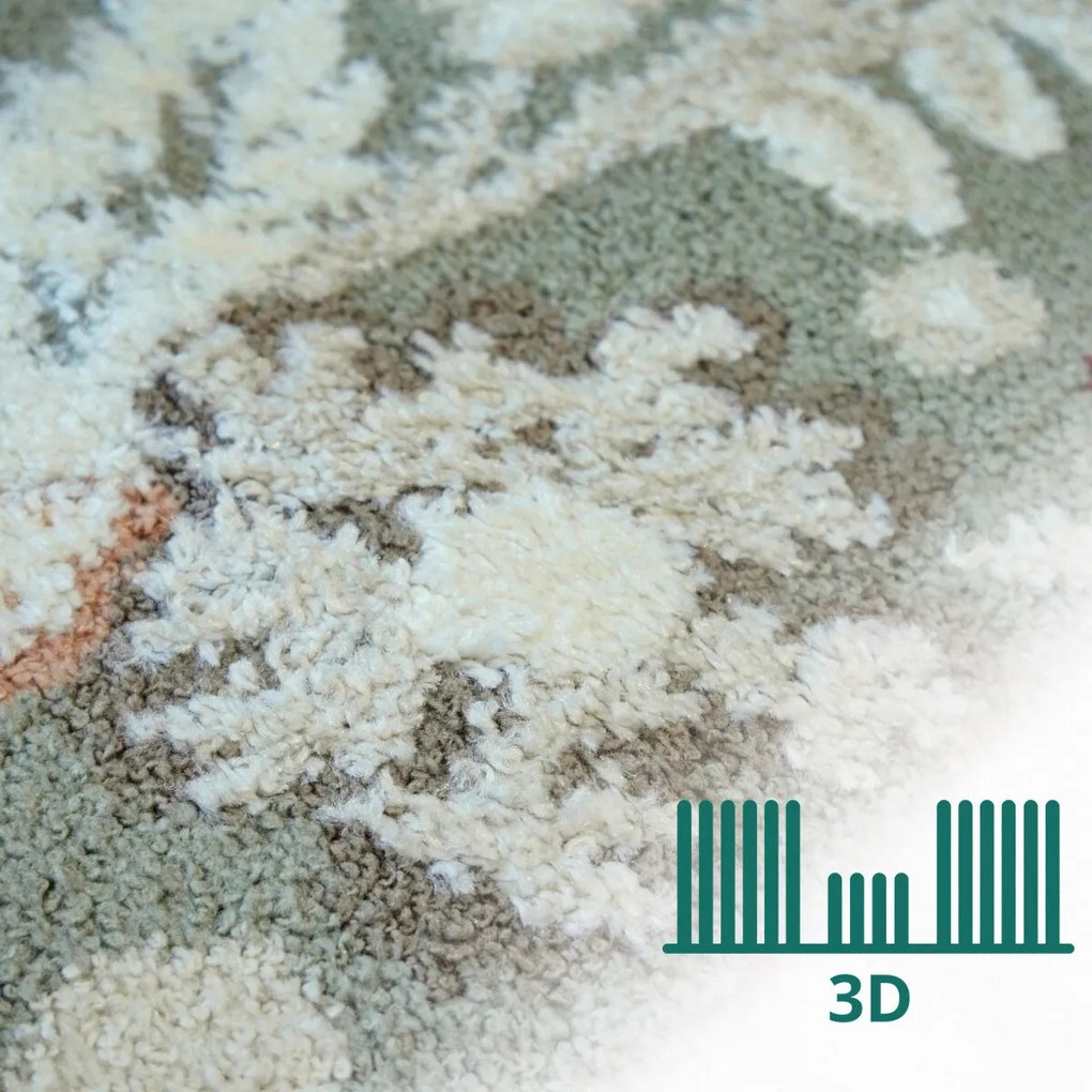 Angel Carpet, Kusový koberec Aurora 25 Green, 160x230, zelená, kancelář