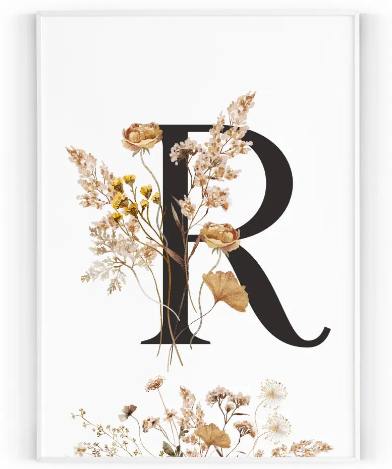 Plakát / Obraz Font květiny Pololesklý saténový papír 210 g/m² A4 - 21 x 29,7 cm