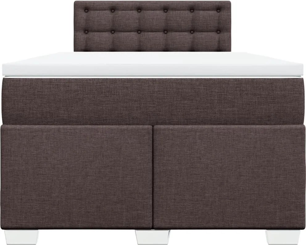 Box spring postel s matrací tmavě hnědá 120x190 cm textil 3285844