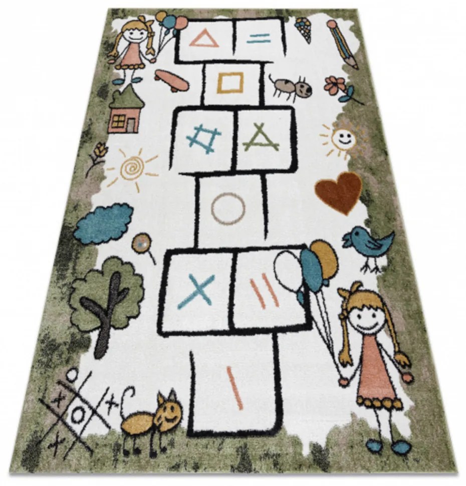 Dětský kusový koberec Skákací panák zelený, Velikosti 160x220cm