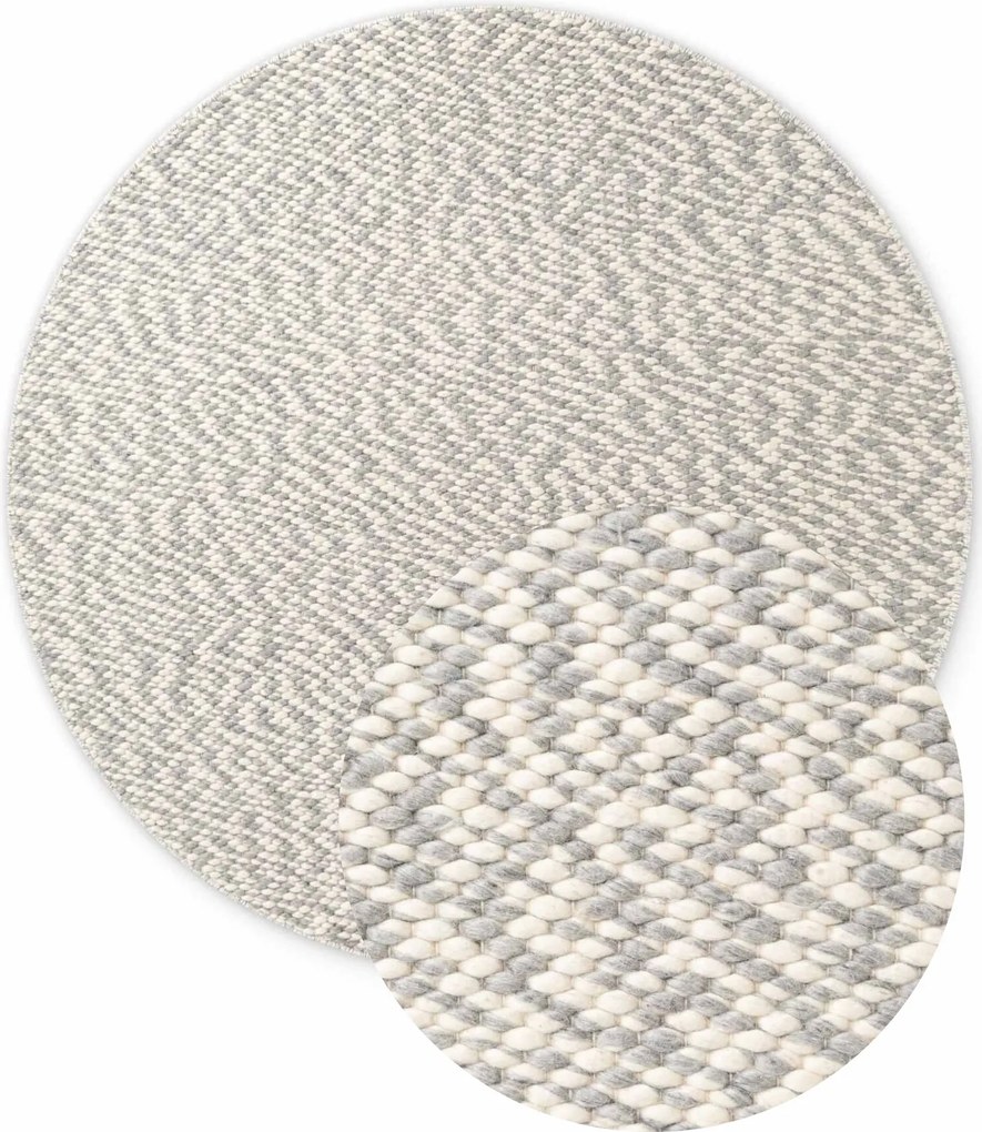 ELLE Decoration, Kusový koberec Lyon Beans 106317 Natural Cream Grey kruh z kolekce Elle, 160x160 (průměr) kruh, šedá, ložnice