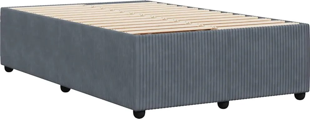 Rám postele bez matrace tmavě šedá 120 x 200 cm samet 3285001